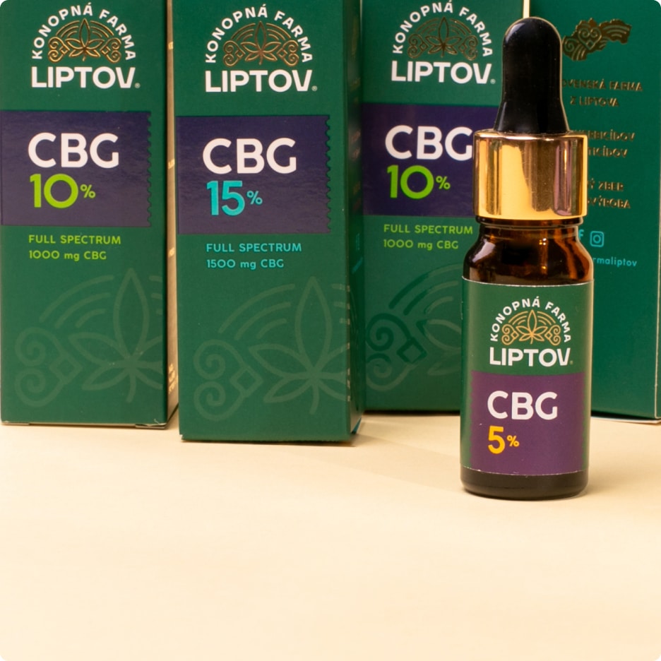 CBG kvapky a CBG oleje - Prémium - Konopná farma Liptov